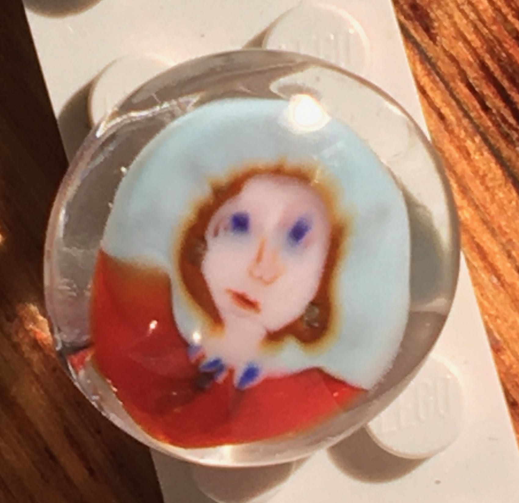 Woman’s face, flamework glass button by Connie Pollard – Western ...
