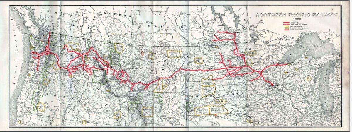 1899 NP map – Western Regional Button Association
